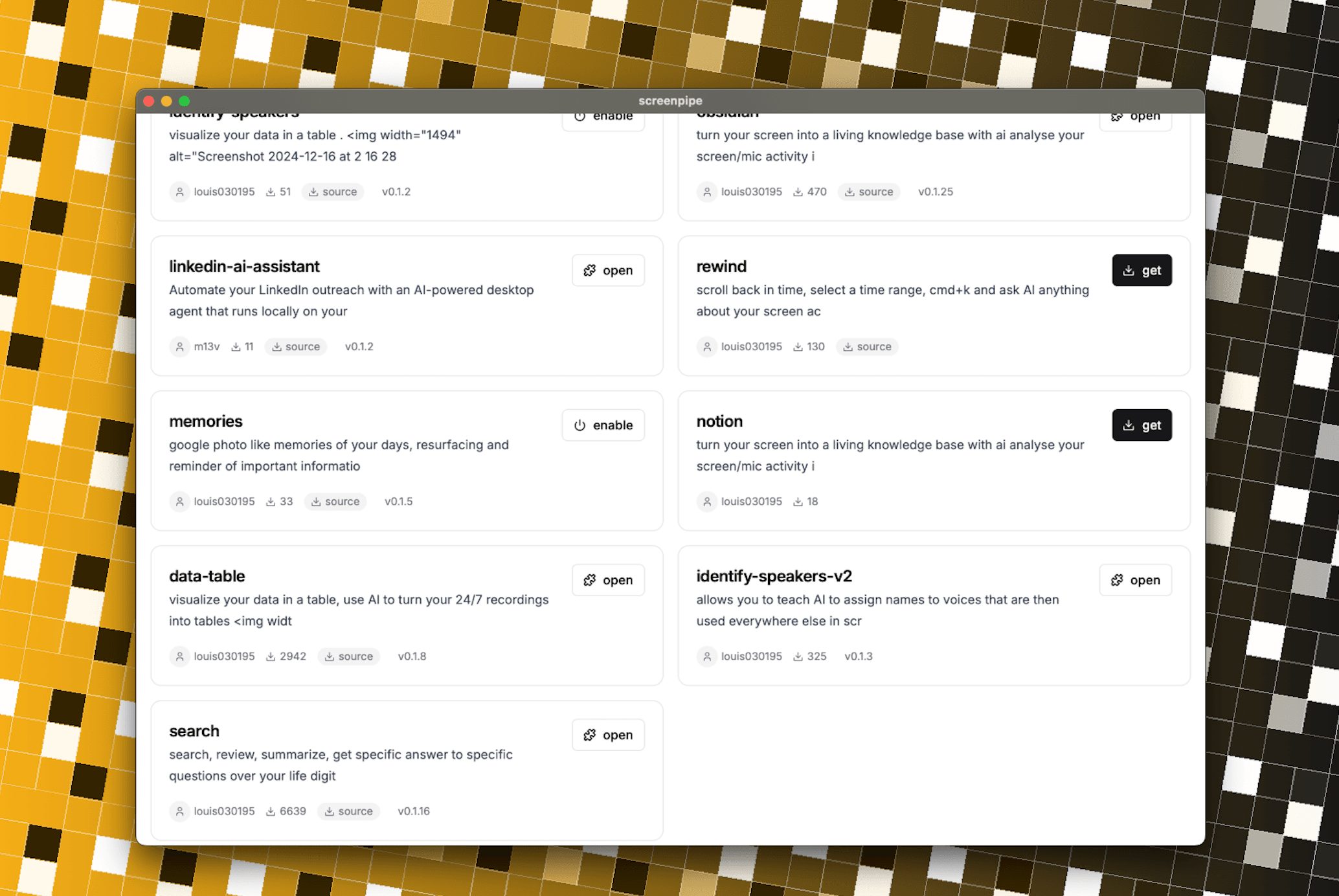 screenpipe | let AI access your screen history